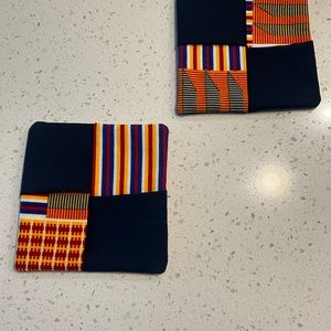 Kitchen | Coasters With African Print Fabric Set Of 2 | Poshmark
